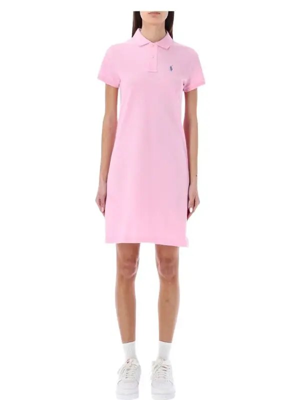 Polo Ralph Lauren Short Sleeve Polo Dress - Pink