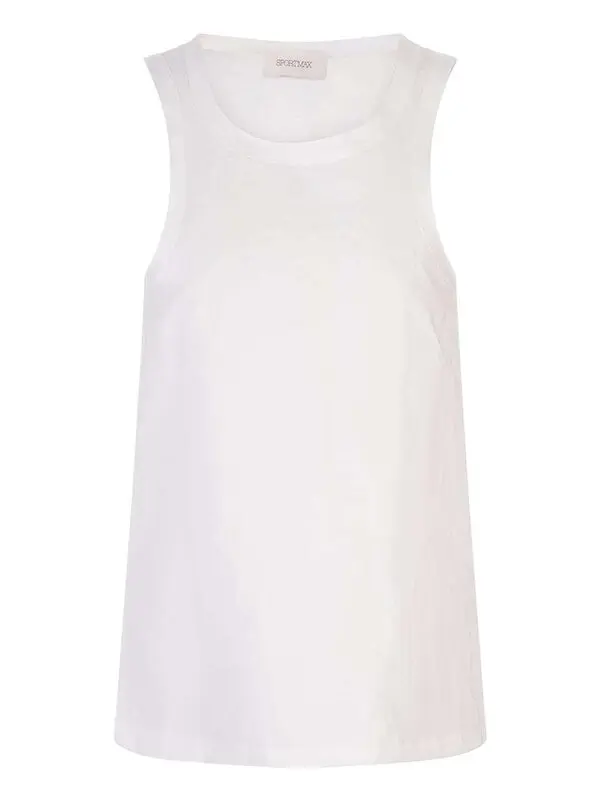 Sportmax Sleeveless Vest - White
