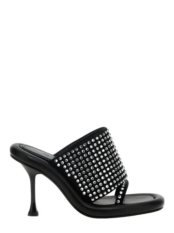 J.W.ANDERSON Crystal Embellished Stiletto Sandals - Black