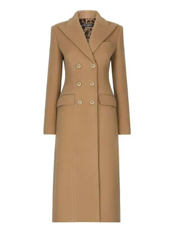 Dolce & Gabbana Long Double-breasted Coat - Brown