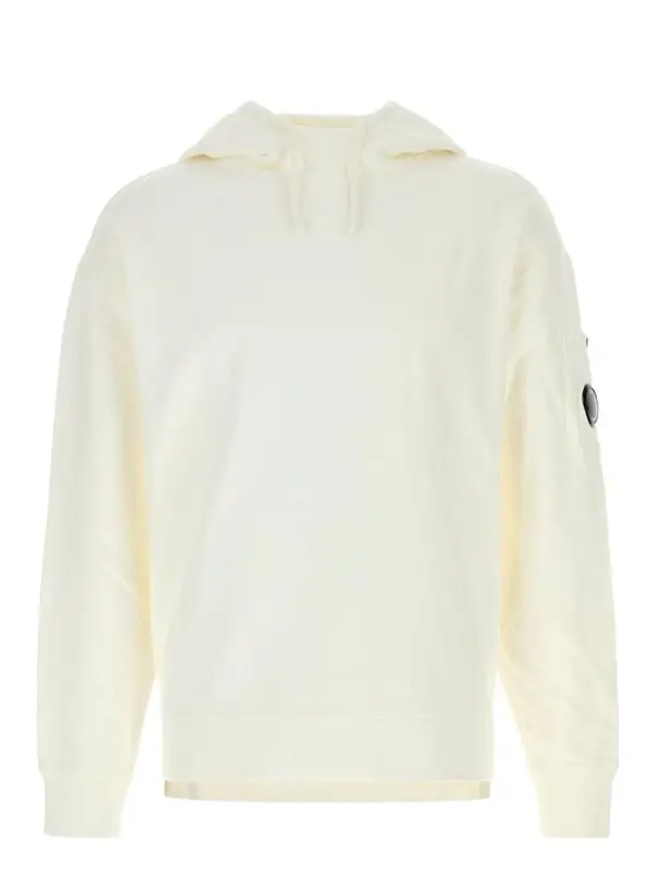 C.P. COMPANY Grs Crewneck Lens Jumper - White
