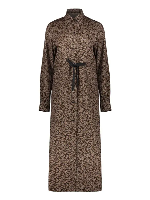 Herno Belted Shirt Maxi Dress - Brown