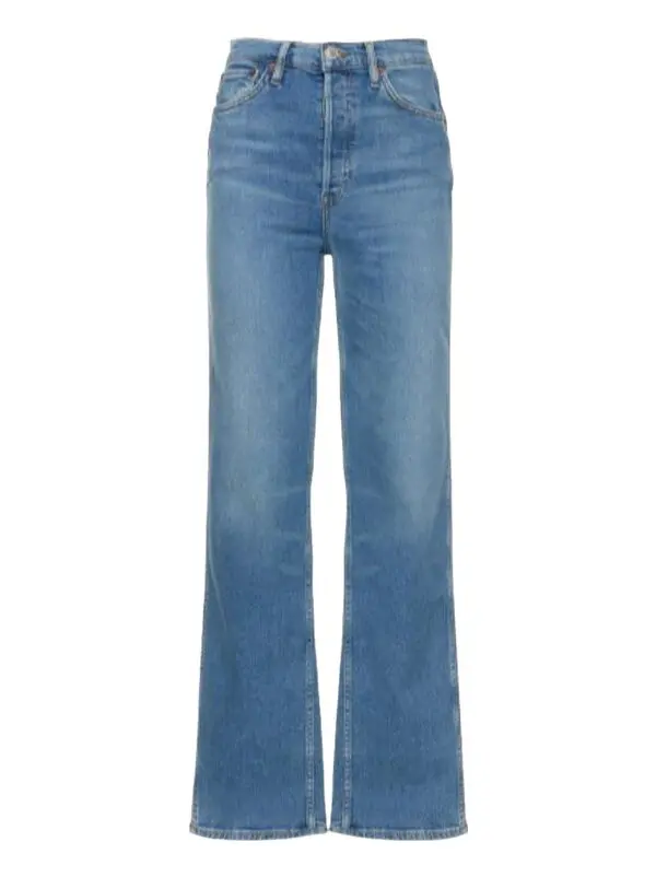 RE/DONE High-rise Straight Loose Jeans - Blue