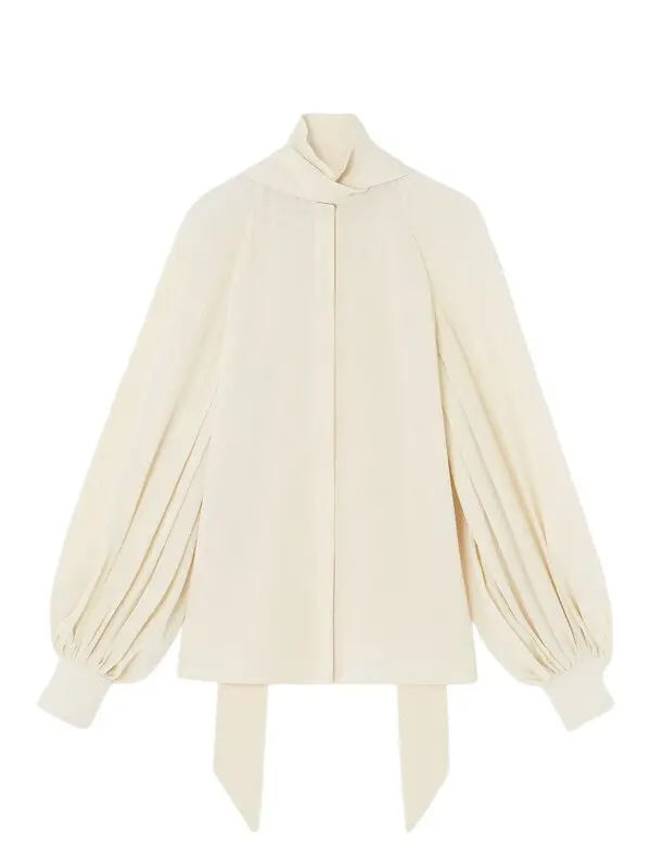 Loro Piana Valmy Micro-square Pattern Shirt - Cream Vanilla