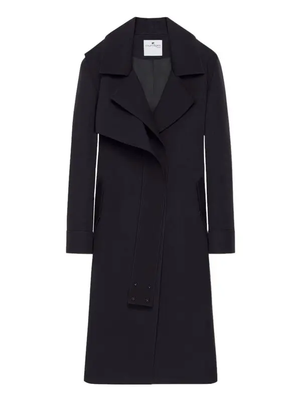 COURREGES Twist Trench Coat - Black