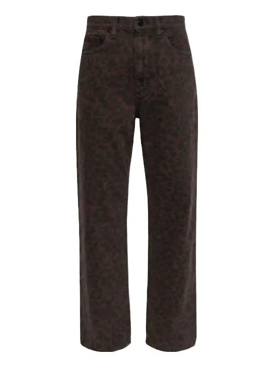 Rag & Bone Animal Print Straight-leg Jeans - Leopard