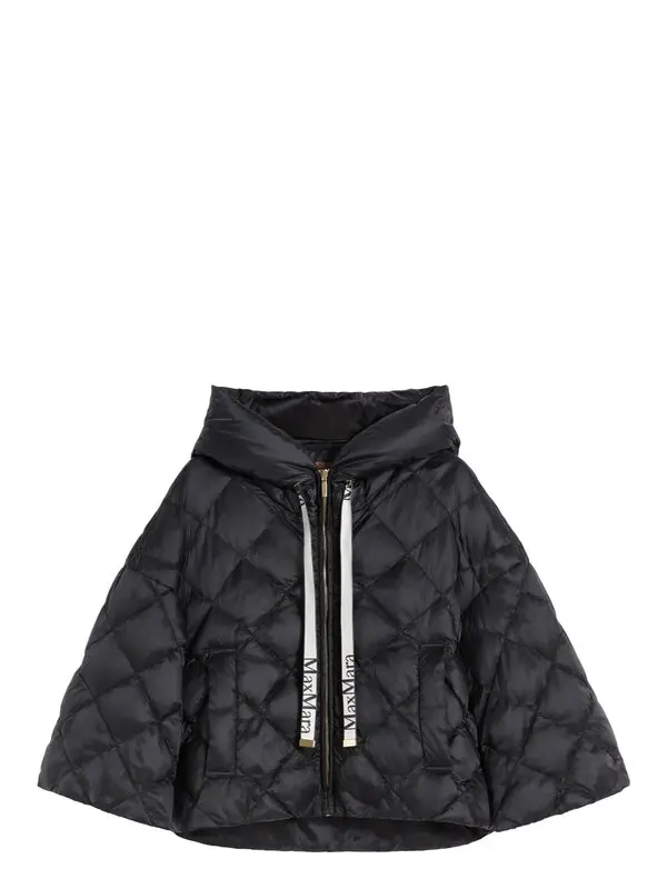 Max Mara Quilted Drawstring Jacket - Black
