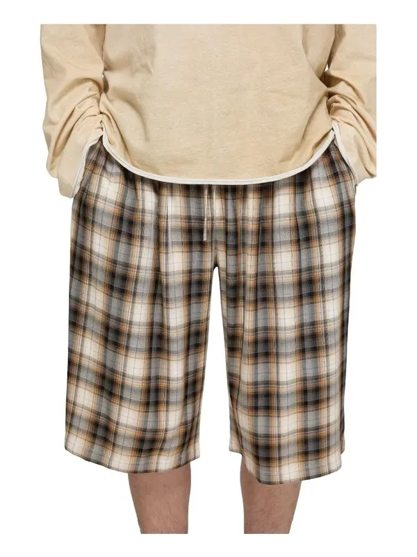 Acne Studios Plaid Elasticated Waist Shorts - Nude