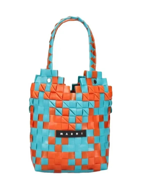 Marni Woven Heart-shaped Top Handle Bag - Green