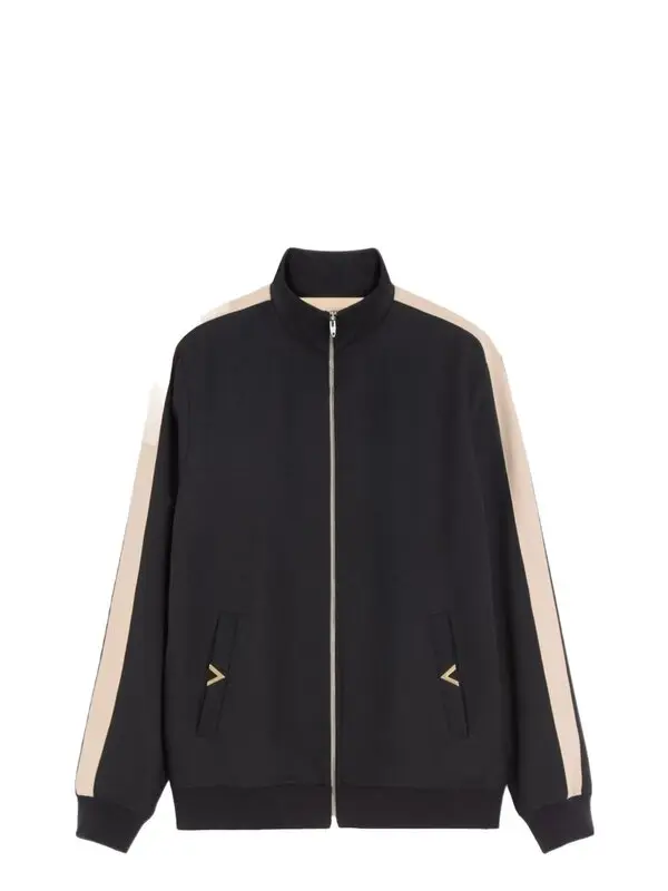 Valentino Garavani Vgold Zip-up Sweatshirt - Black