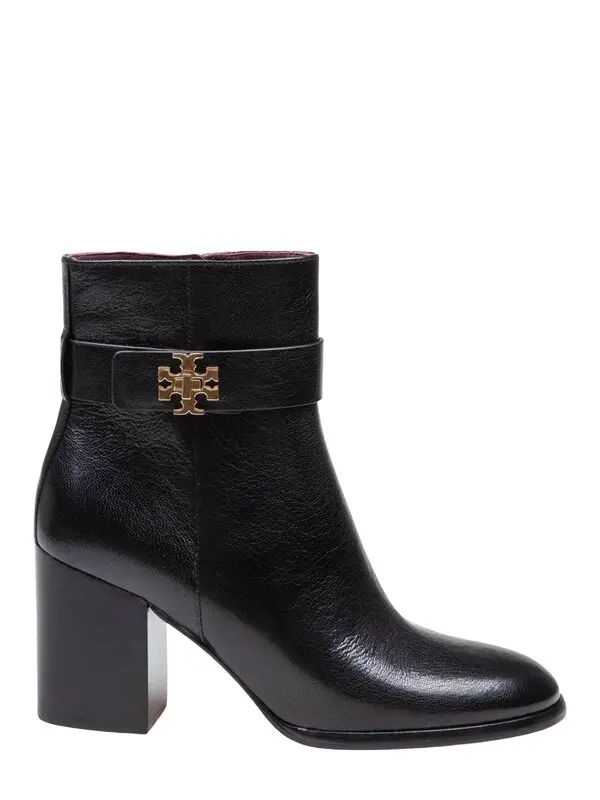 Tory Burch T Lock Heeled Ankle Boots - Black