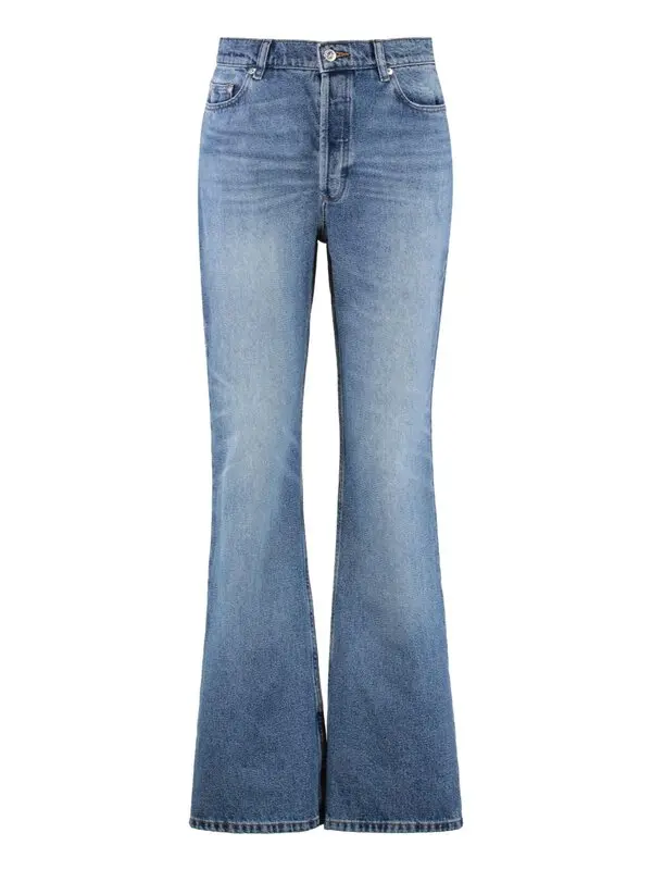 A.p.c. Romy High Rise Flared Jeans - Blue