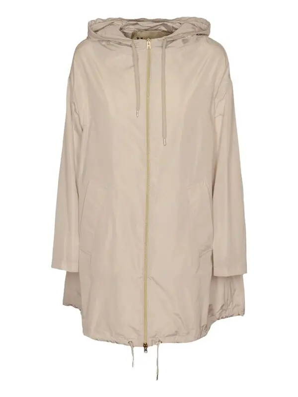 Herno Drawstring Hooded Raincoat - Nude