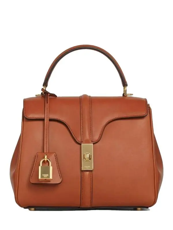 Celine Small 16 Bag In Natural Calfskin - Tan