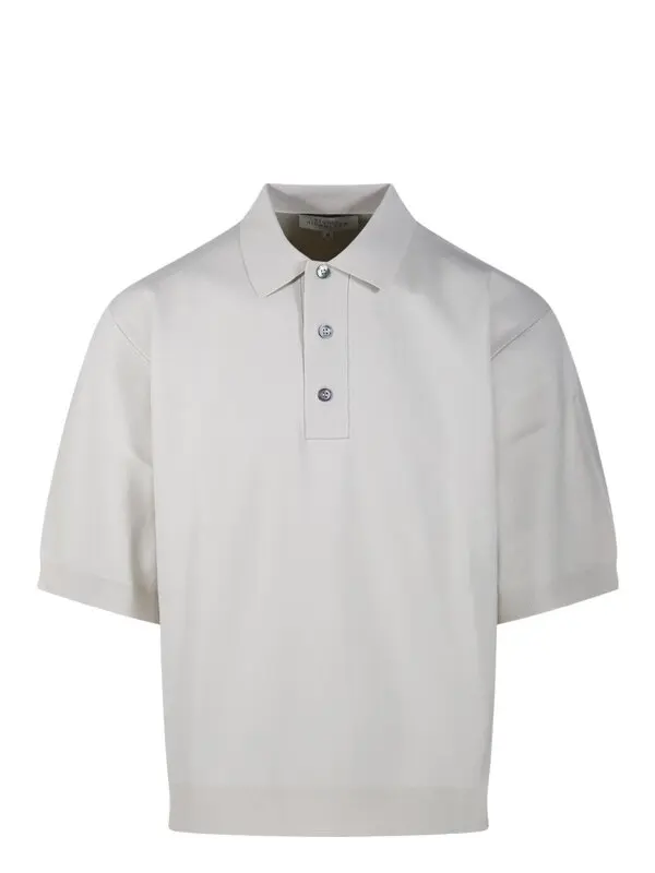 Studio Nicholson Rico Short Sleeved Polo Shirt - White