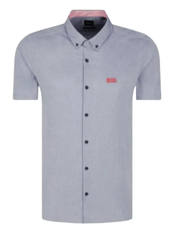 Hugo Boss Logo Detail Short-sleeved Shirt - Gray
