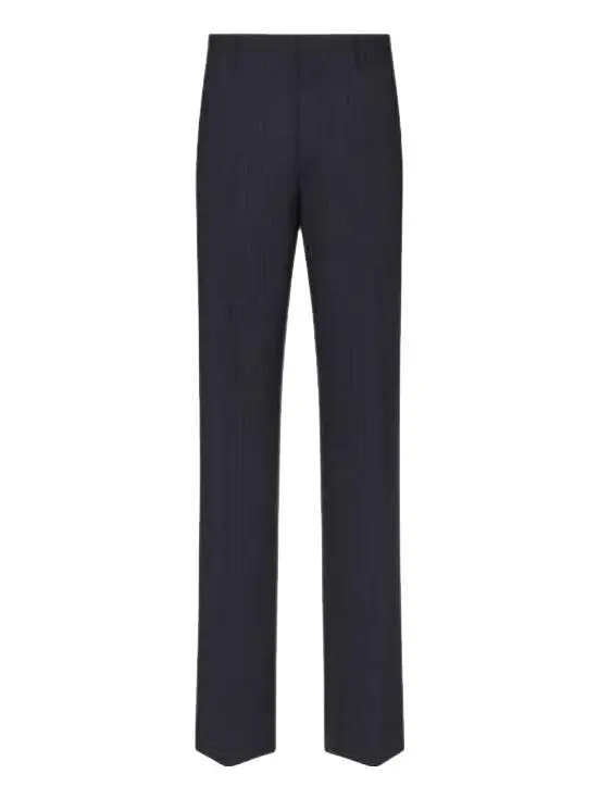 Dior Striped Tailored Straight-leg Pants - Black