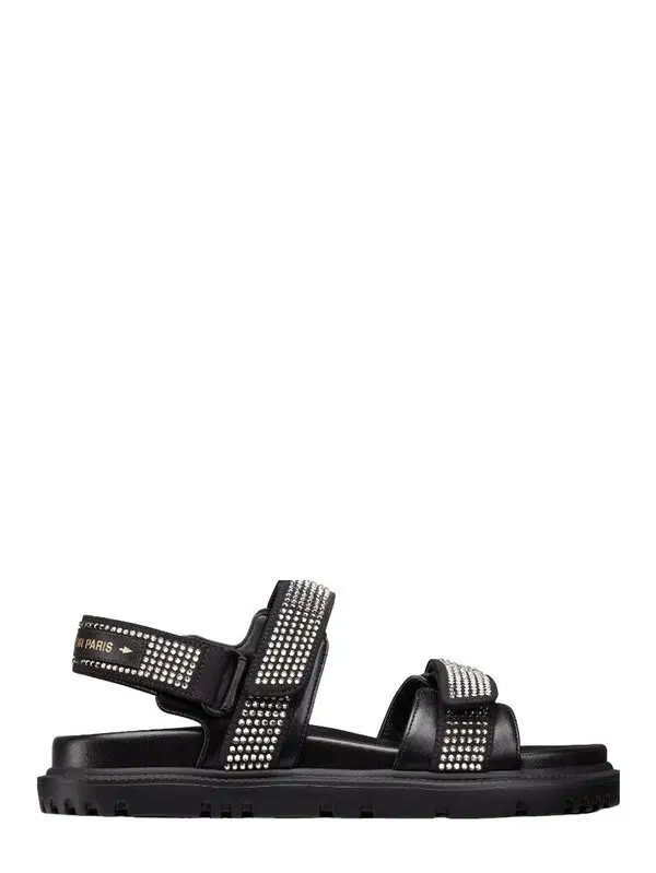 Dior Embellished Strap Sandals - Black