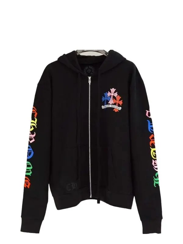 Chrome Hearts Long Sleeve Zip-up Hoodie - Black