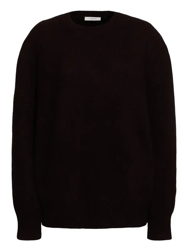 THE ROW Round Neck Long Sleeve Pullover - Black
