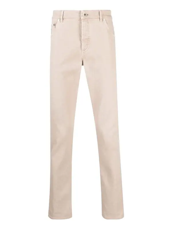 Brunello Cucinelli Dyed Straight-leg Jeans - Nude