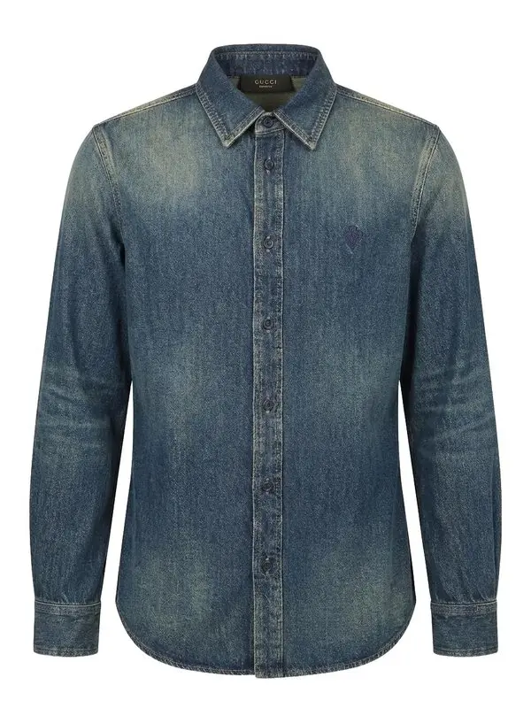 Gucci Washed Denim Shirt - Blue