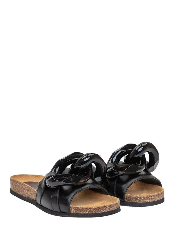 J.W.ANDERSON Chain Link Detail Slides - Black