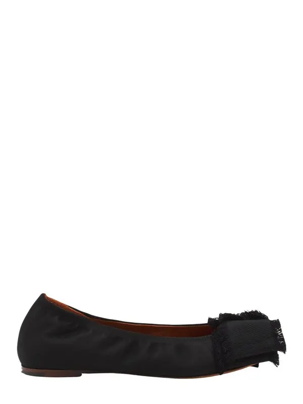 LANVIN Bow Detailed Ballet Flats - Black
