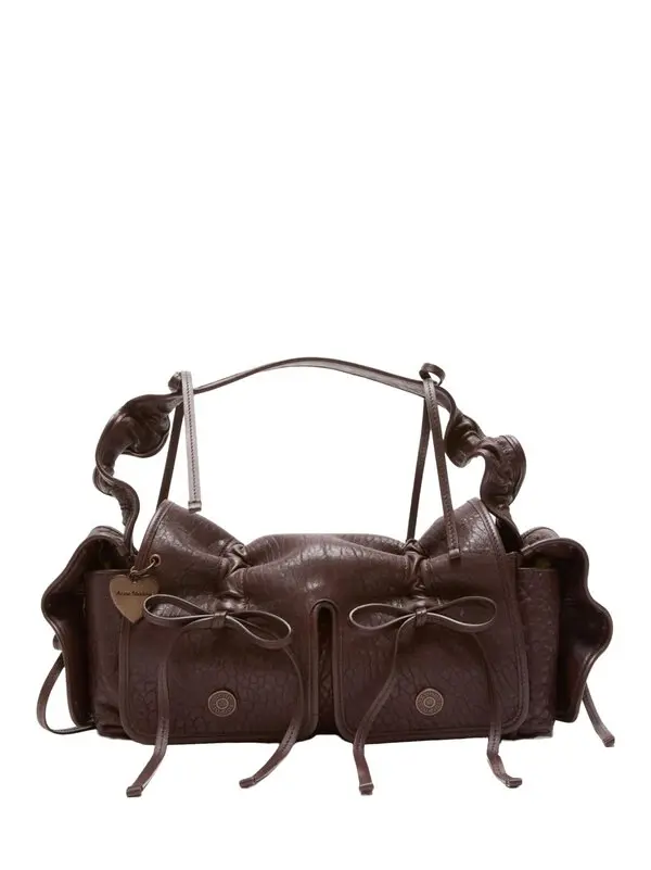 Acne Studios Multi-pocket Leather Shoulder Bag - Chocolate Brown