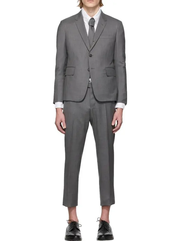 Thom Browne Slim-cut Single-breasted Suit - Medium Gray
