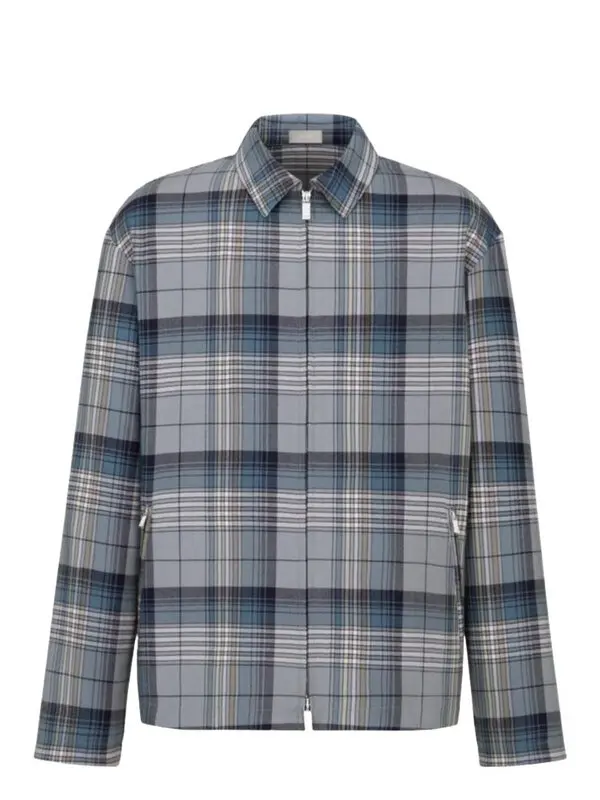 Dior Checked Zipped Shirt - Multicolour