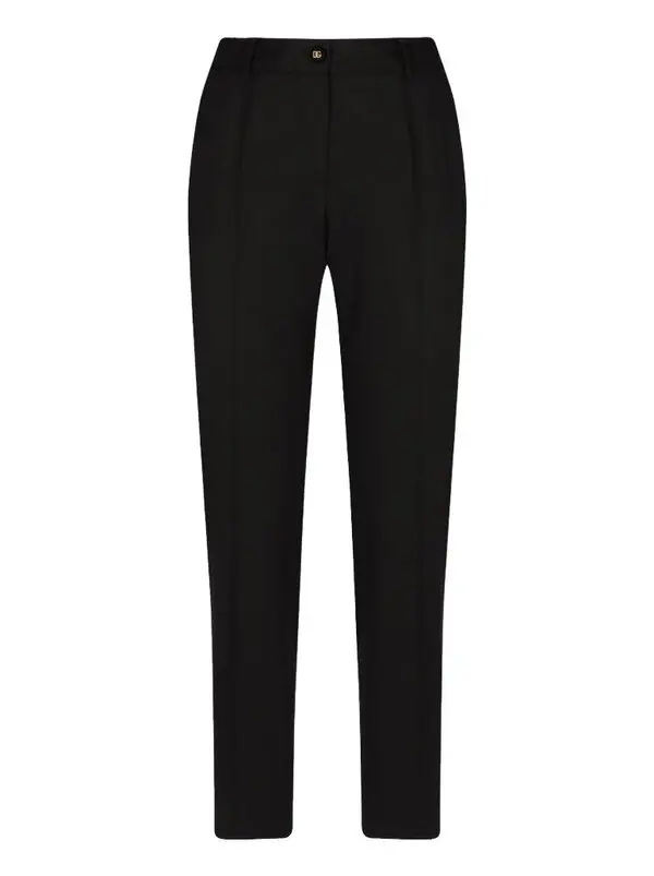 Dolce & Gabbana Gabardine Pleated Pants - Black