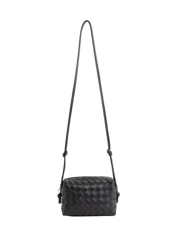 Bottega Veneta Loop Intrecciato Mini Camera Bag - Black