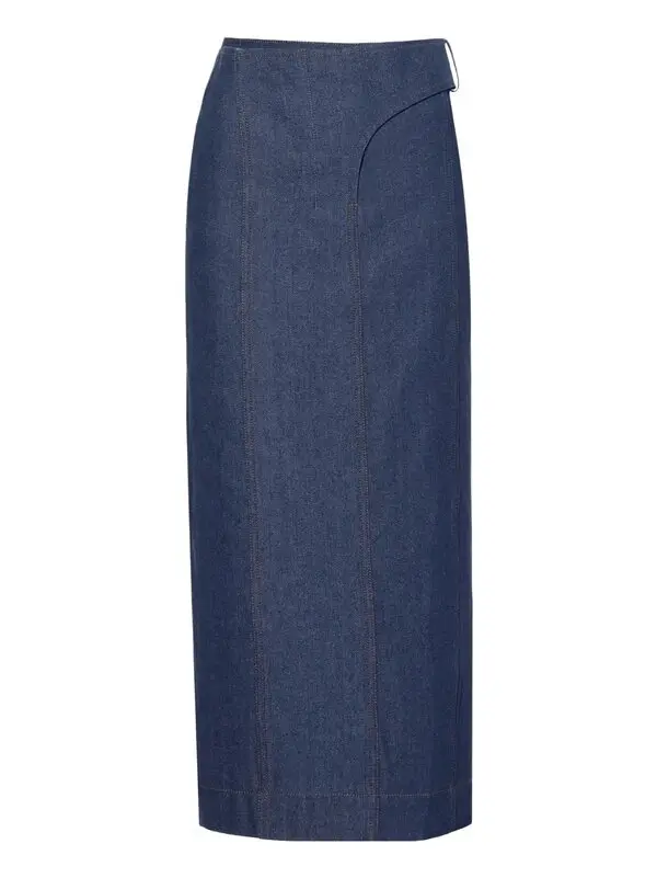 Jacquemus La Jupe De Nimes Obra Denim Midi Skirt - Blue
