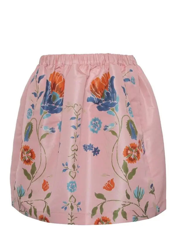 Red Valentino Printed Floral Skirt - Pink