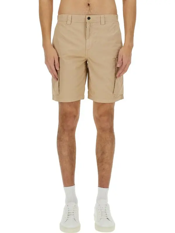 Woolrich Button Detailed Cargo Shorts - Nude
