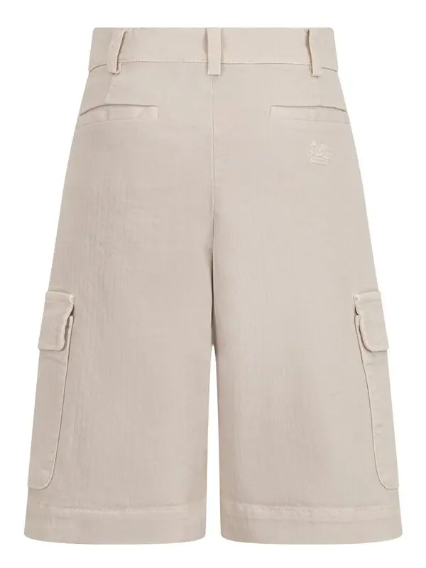 Etro Pegaso Motif Cargo Shorts - Nude