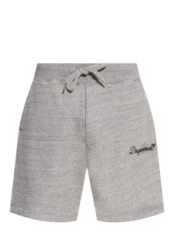 Dsquared2 Logo Embroidered Drawstring Shorts - Gray