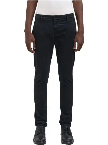 DONDUP Logo-trimmed Belted Trousers - Black