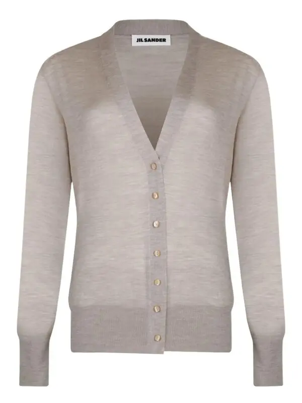 JIL SANDER V-neck Cardigan - Antique Grey