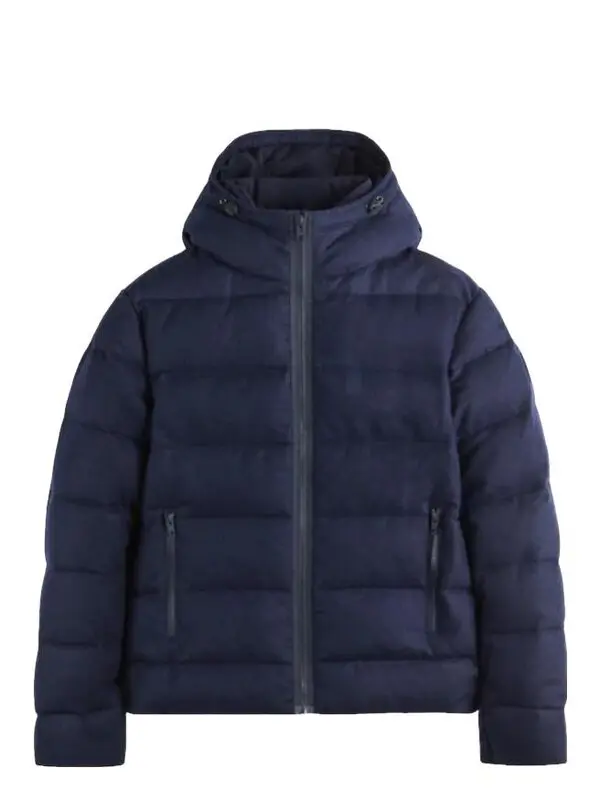 FAY Double-zip Hooded Down Jacket - Blue
