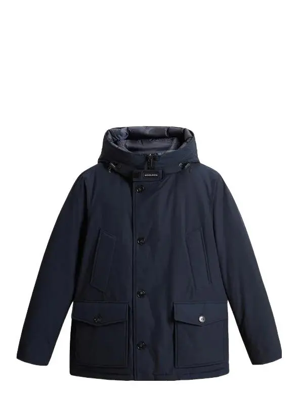 Woolrich Hooded Parka Jacket With Drawstring Hem - Black