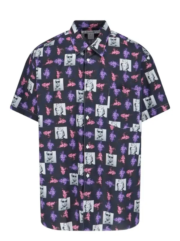 Comme Des Garçons Comme Des Garons Shirt Andy Warhol-printed Poplin Shirt - Black