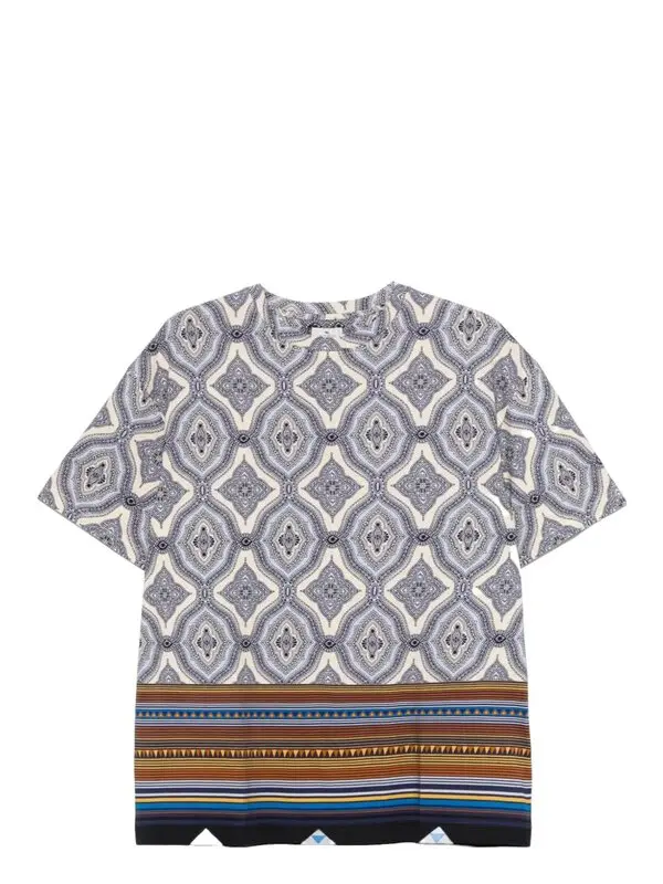Etro Paisley Printed Crewneck T-shirt - Gray