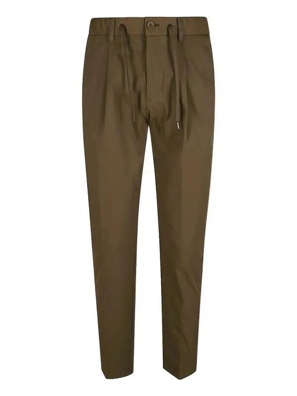 Herno Elastic Waistband Drawstring Trousers - Green