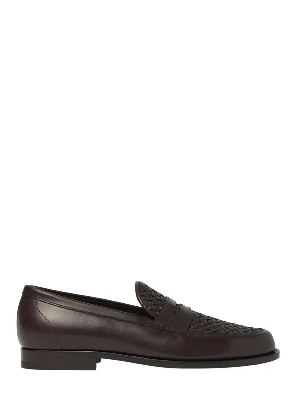 SCAROSSO Ryan Penny Loafers - Dark Brown - Calf