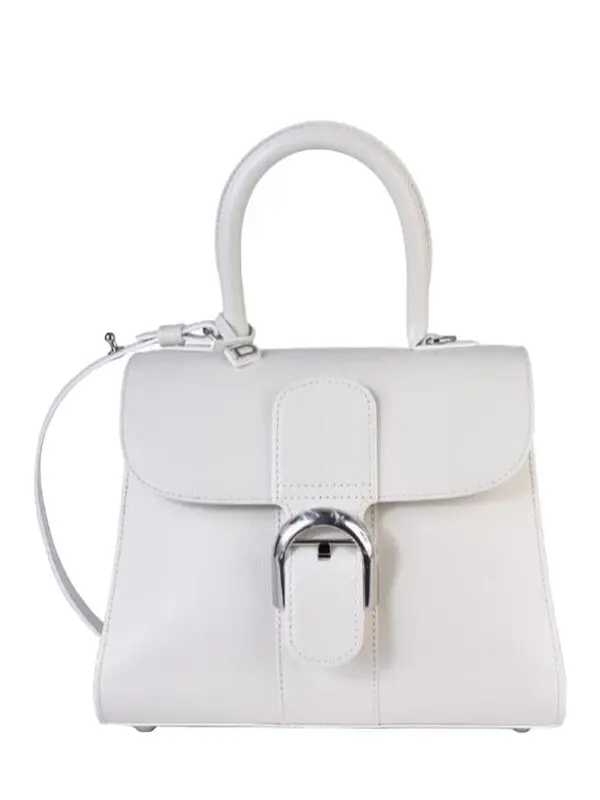 Delvaux Brilliant Pm Tote Bag With Buckle - White