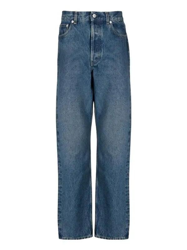AMBUSH Logo Patch Straight-leg Jeans - Blue