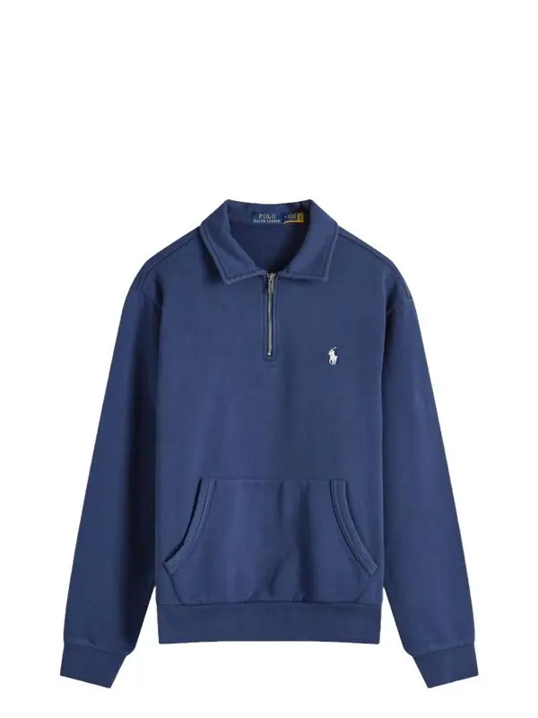 Polo Ralph Lauren Half-zip Polo Collar Sweatshirt With Signature Pony Motif - Navy