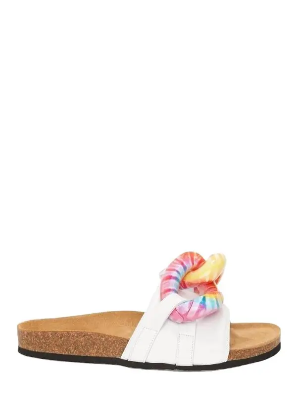 J.W.ANDERSON Chain Link Open Toe Slides - White